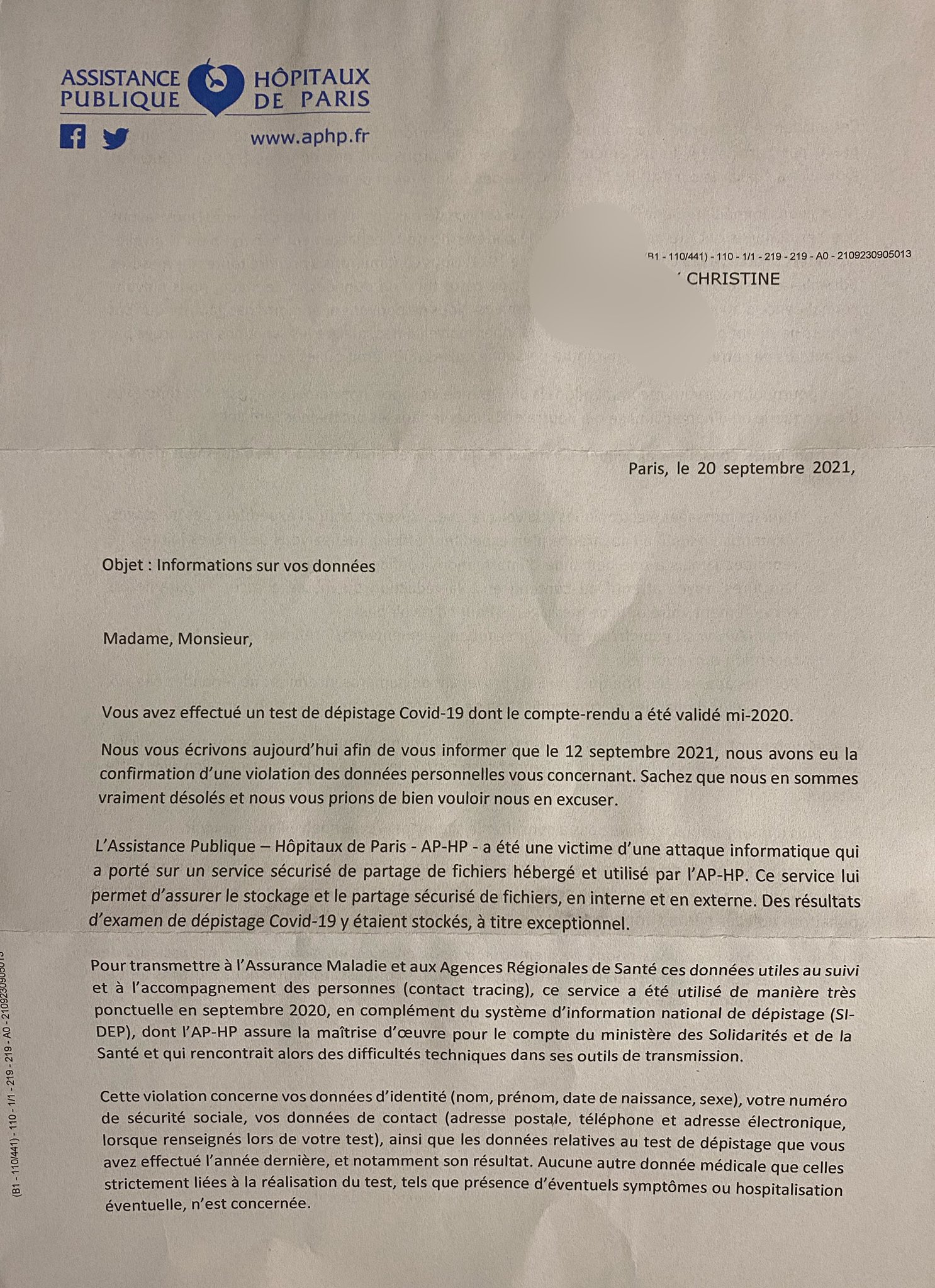 La lettre d’excuse pour la violation de mes données. Vous – Christine Kelly La lettre d’excuse pour la violation de mes données. Vous – Christine Kelly